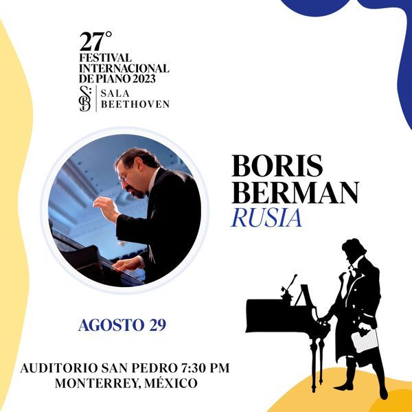 27 Fest Int. de Piano Sala Beethoven 2023 - Boris Berman - AREMA Ticket