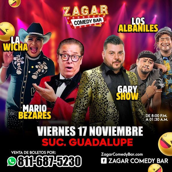 Mario Bezares y Gary Show en Zagar Comedy Bar Guadalupe - AREMA Ticket
