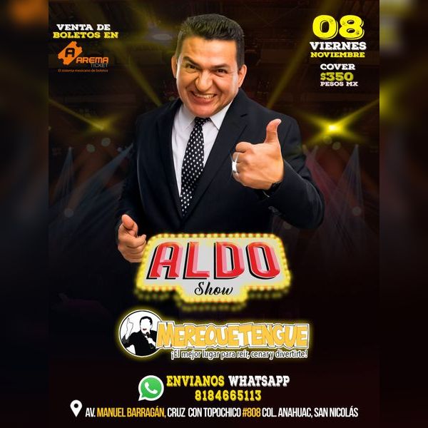 Aldo Show en Merequetengue - AREMA Ticket