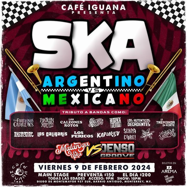 Ska Argentino Vs Mexicano - AREMA Ticket