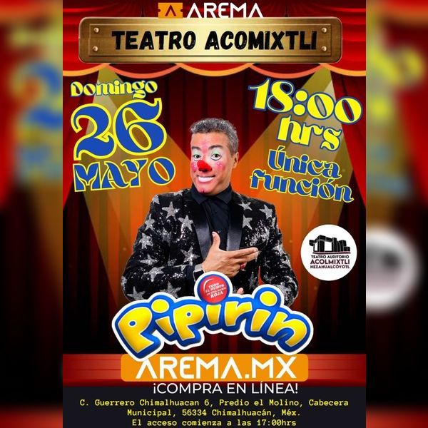 El Show de Pipirin en CDMX - AREMA Ticket