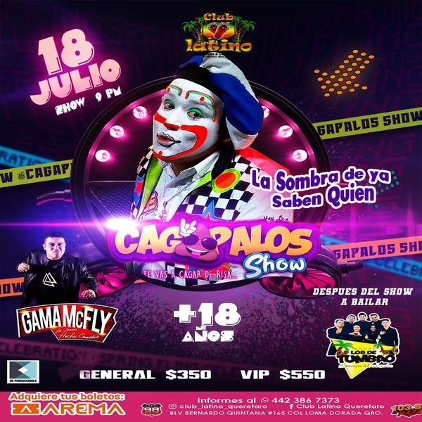 Cagapalos Show en Queretaro - AREMA Ticket