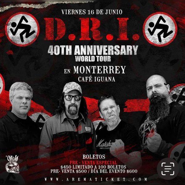 D.R.I. en Concierto en Monterrey - AREMA Ticket
