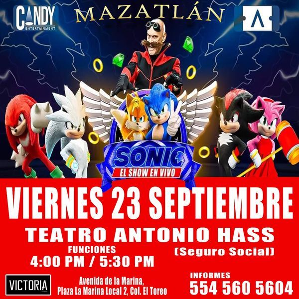 Sonic "El show en vivo" en Mazatlán - AREMA Ticket
