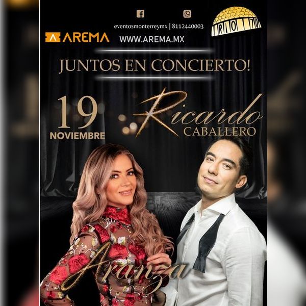 Juntos en concierto Ricardo Caballero y Aranza - AREMA Ticket